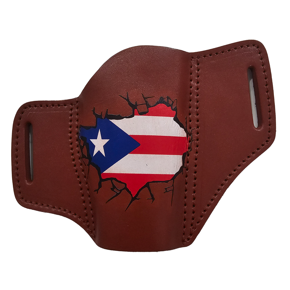 Puerto Rico Flag Leather Genuine Holster – Cander Trade LLC