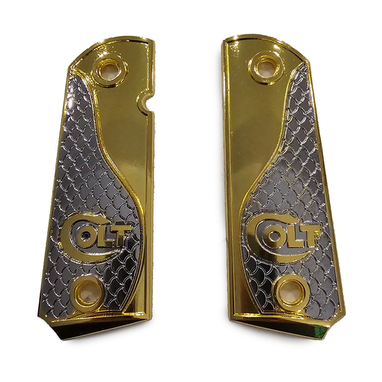 1911 COLT FULL SIZE Snake Texture With Ambi Cut Gold Nickel (Metal ...