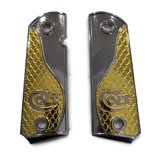 1911 COLT FULL SIZE Snake Texture With Ambi Cut Nickel Gold (Metal ...