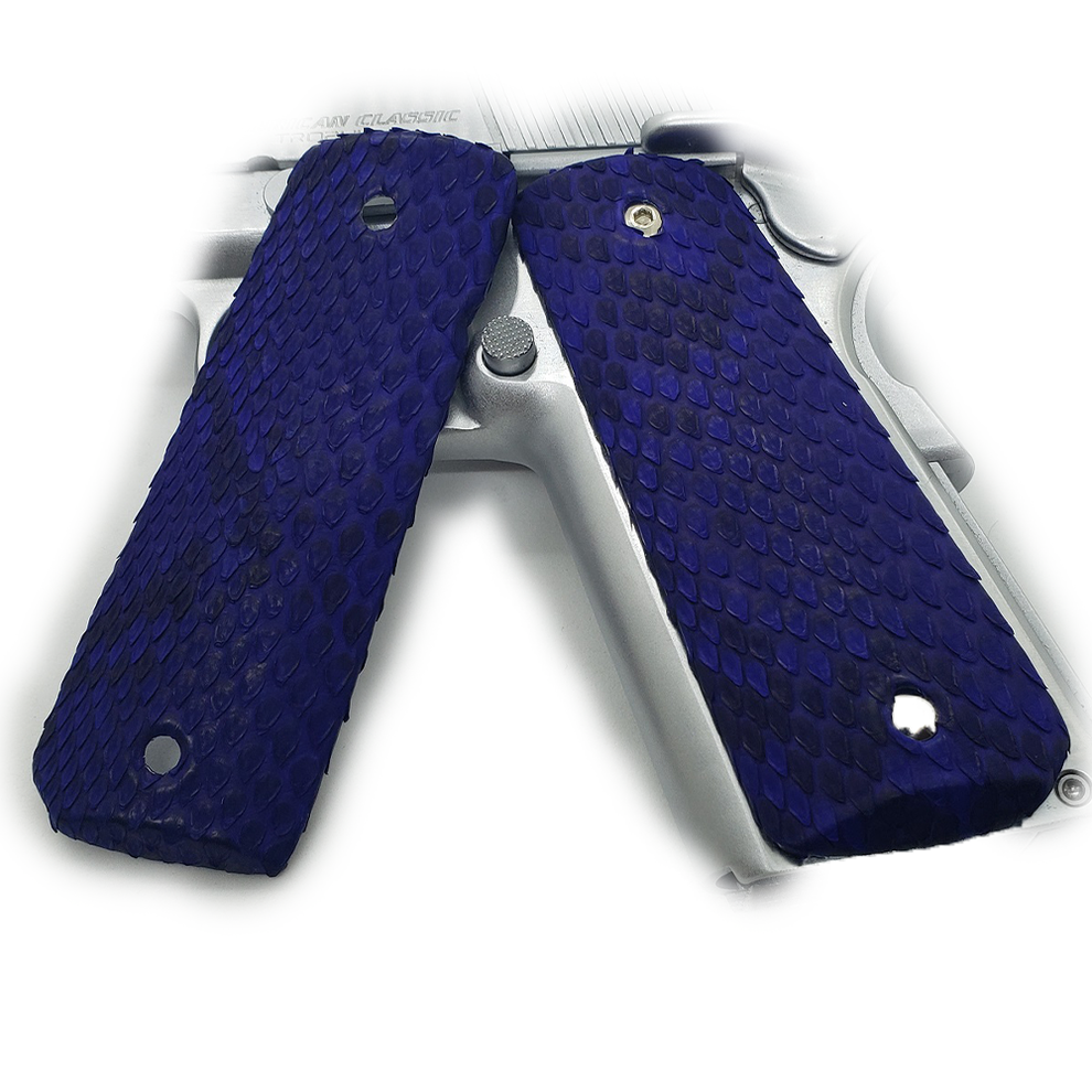 100% Natural Snake Skin 1911 FULL SIZE GRIPS W AMBI CUT – Cander Trade LLC