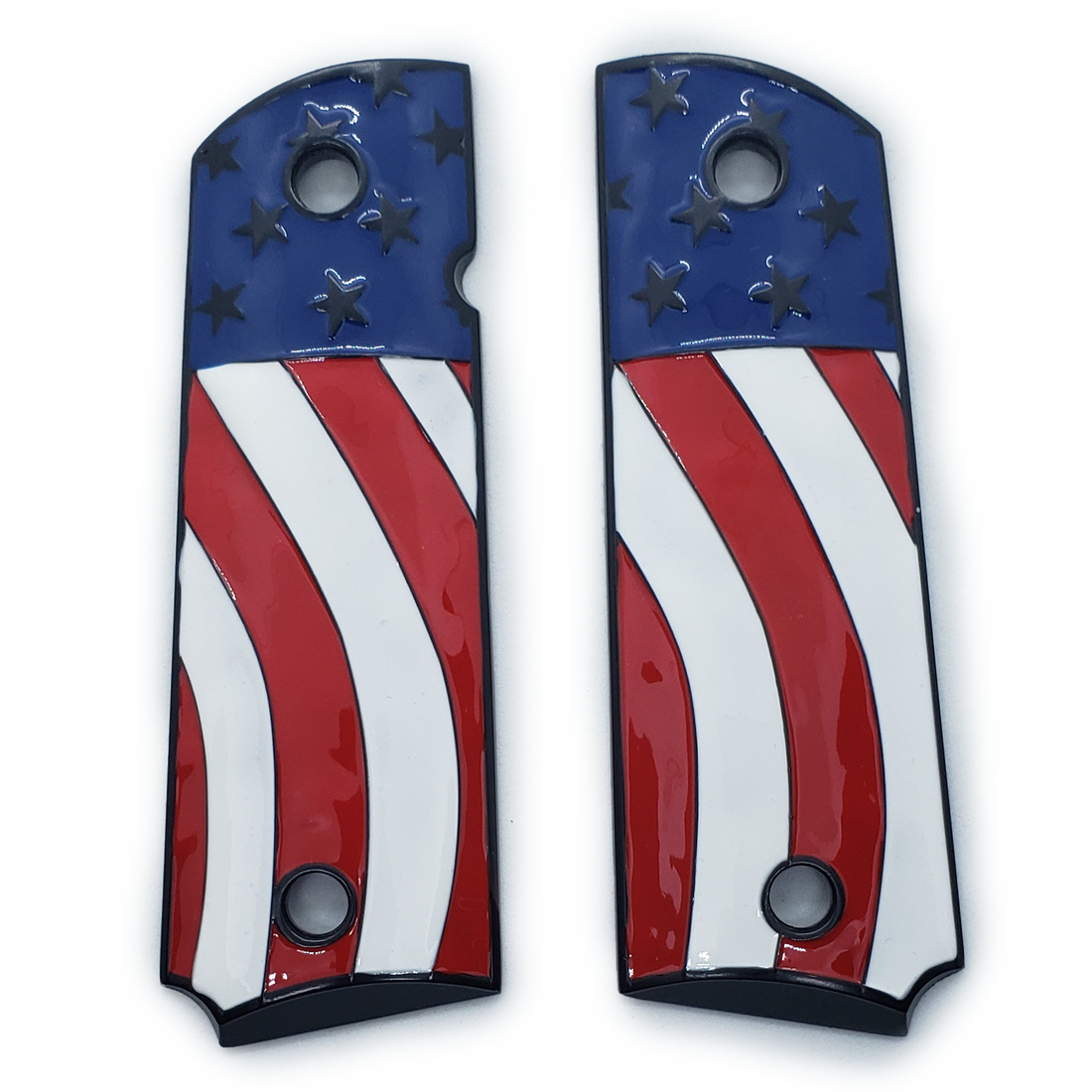 American Flag 1911 Grips FULL SIZE Metal GRIPS Ambi Safety Black ...